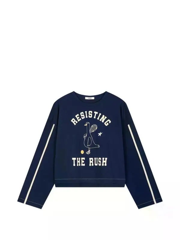STUDIO TOMBOY Duck-print Sweatshirt - Blue