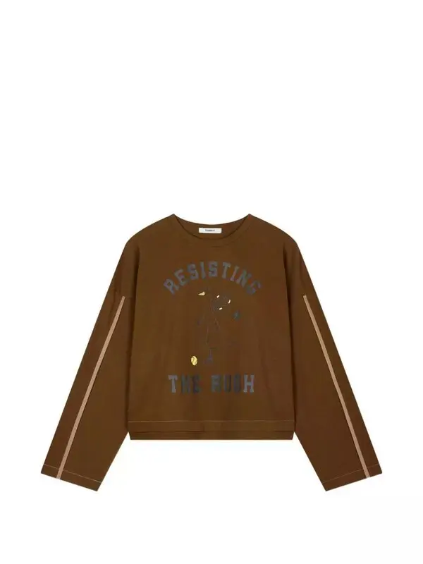 STUDIO TOMBOY Duck-print Sweatshirt - Brown