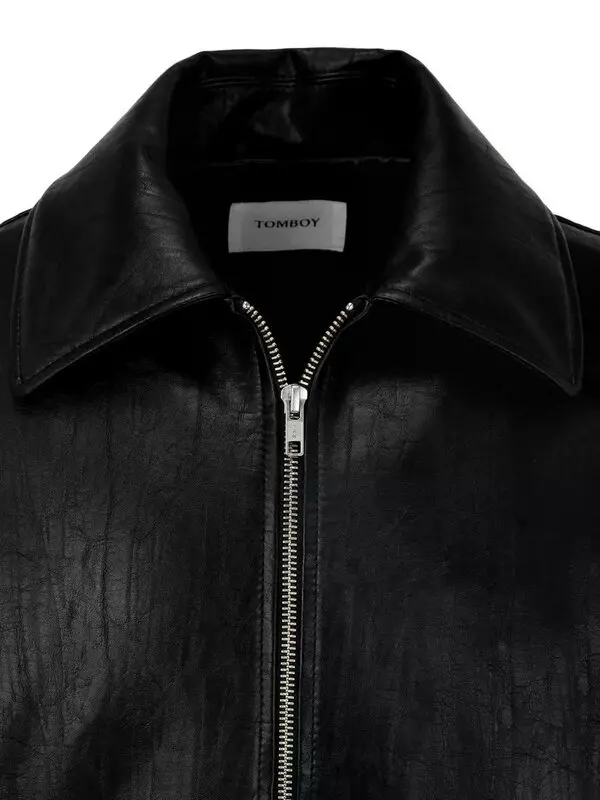 STUDIO TOMBOY Collared Bomber Jacket - Black