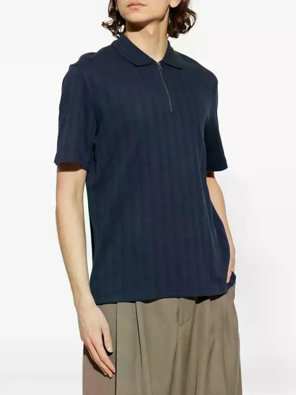 SAMSOE SAMSOE Zip Cotton Polo Shirt