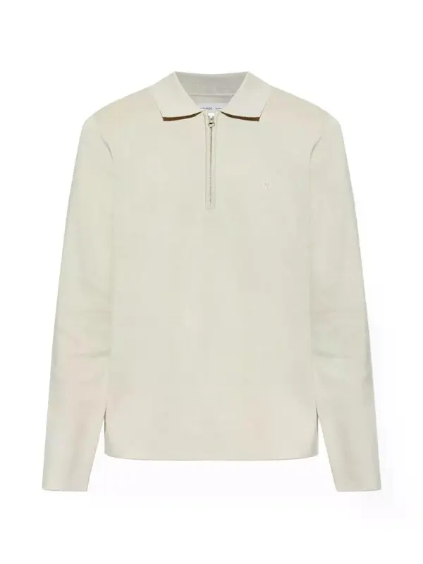 SAMSOE SAMSOE Zip Polo Shirt - Neutrals