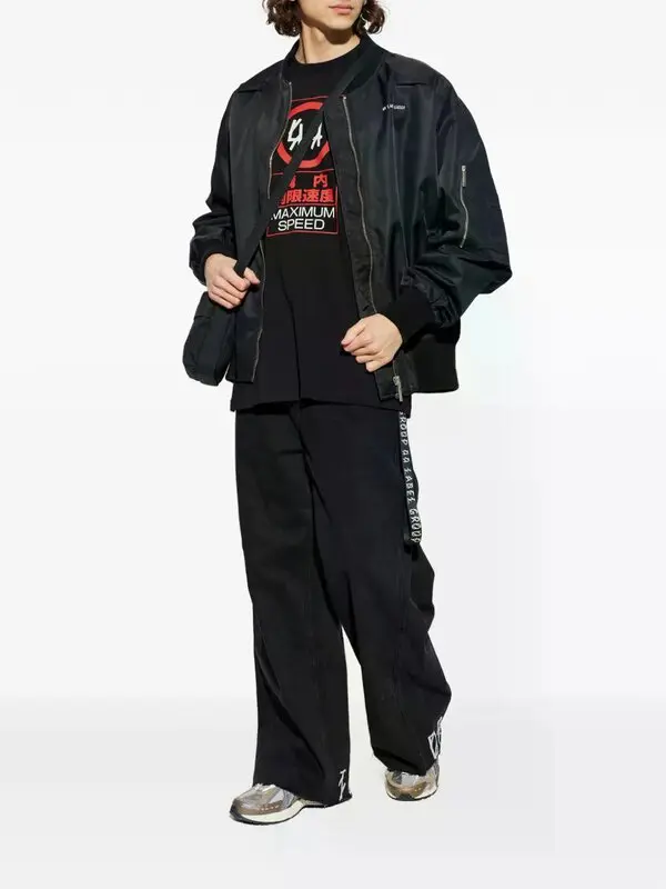 44 LABEL GROUP Graphic Print T-shirt - Black