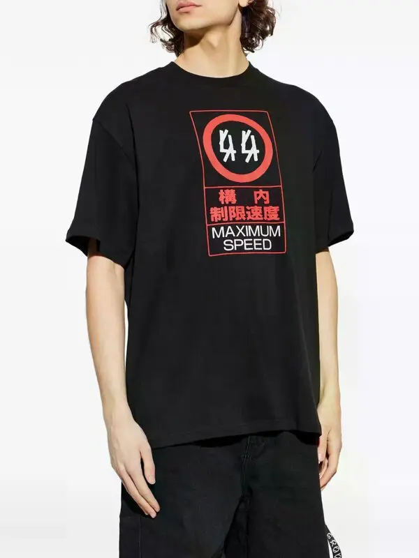 44 LABEL GROUP Graphic Print T-shirt - Black