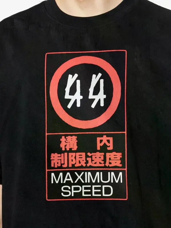44 LABEL GROUP Graphic Print T-shirt - Black