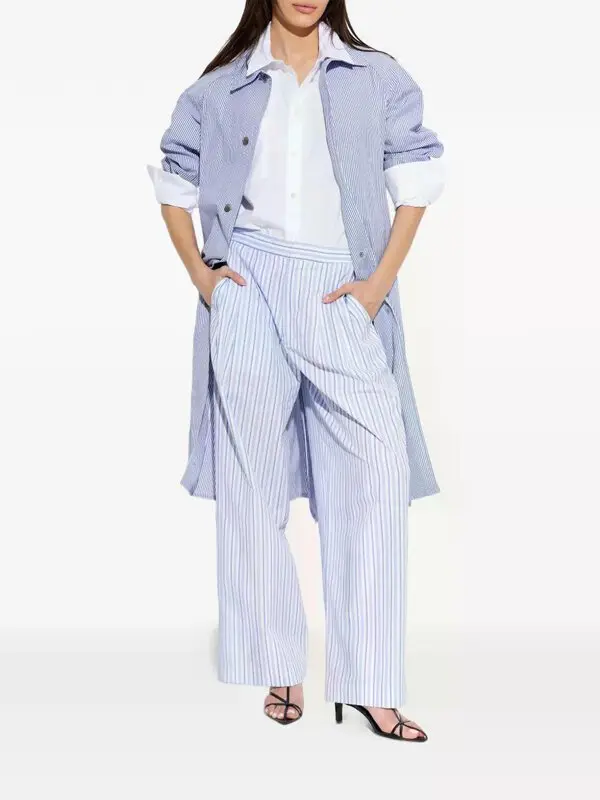 Rag & Bone Striped Buttoned Coat