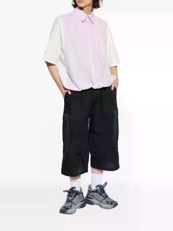 PDF Striped Colour-block Shirt