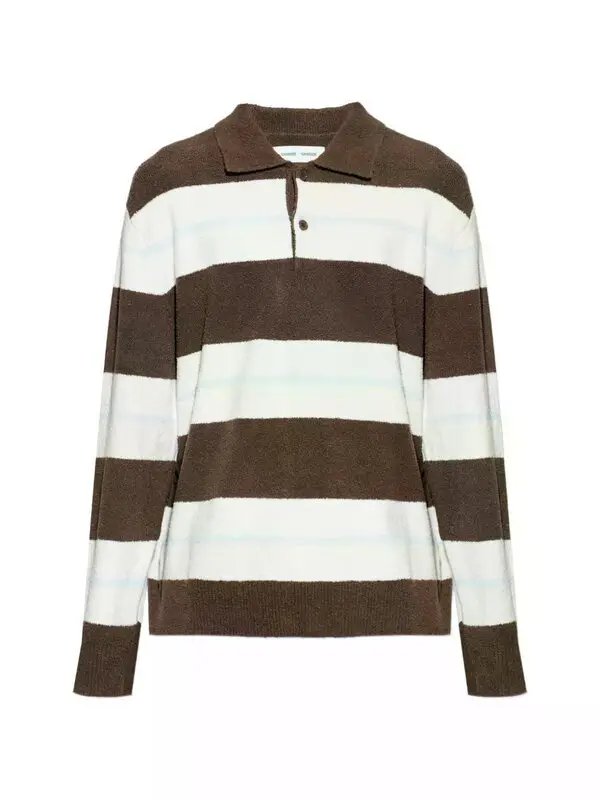 SAMSOE SAMSOE Striped Buttoned Polo Shirt