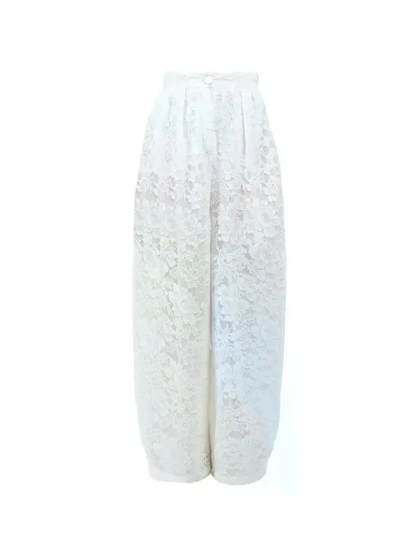 ROWEN ROSE Lace Carrot Trousers