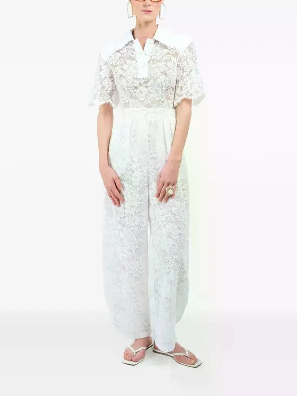 ROWEN ROSE Lace Carrot Trousers