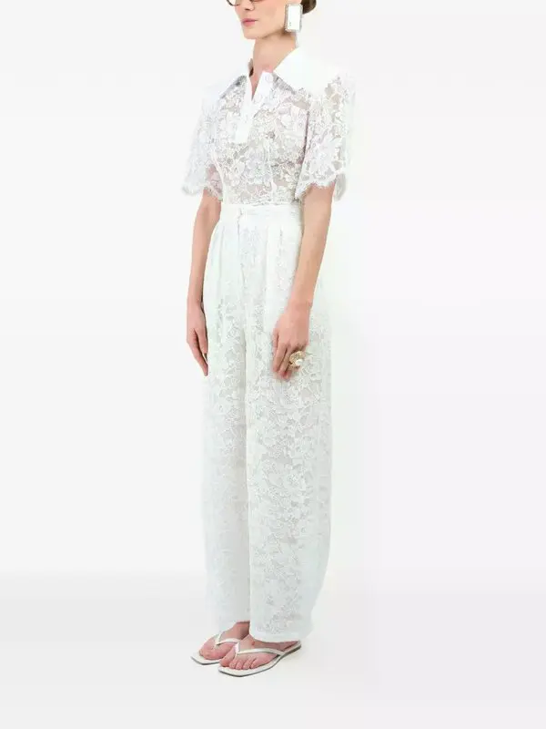 ROWEN ROSE Lace Carrot Trousers