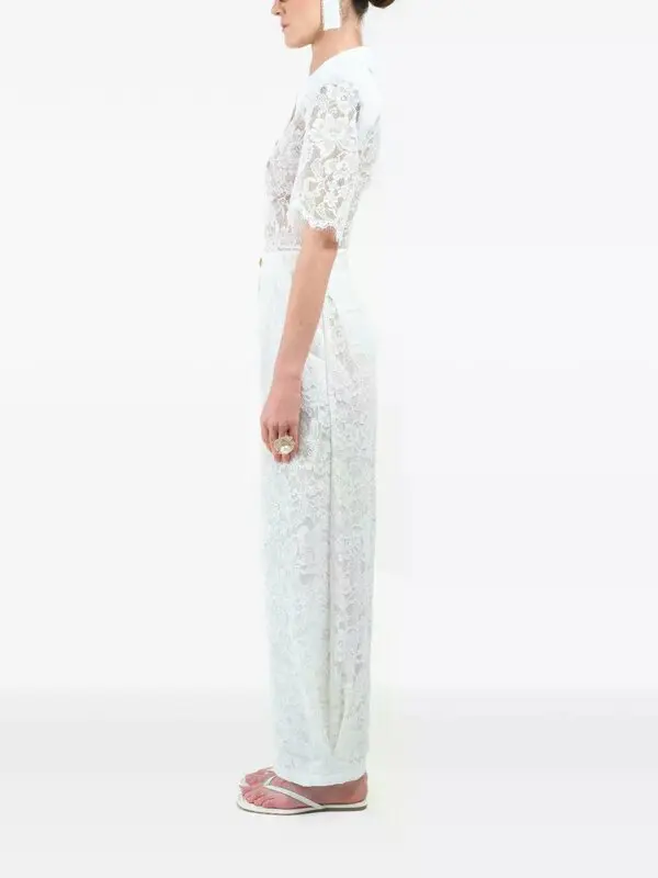 ROWEN ROSE Lace Carrot Trousers