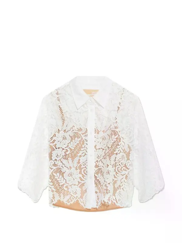 Michael Kors Lace Button Shirt - White