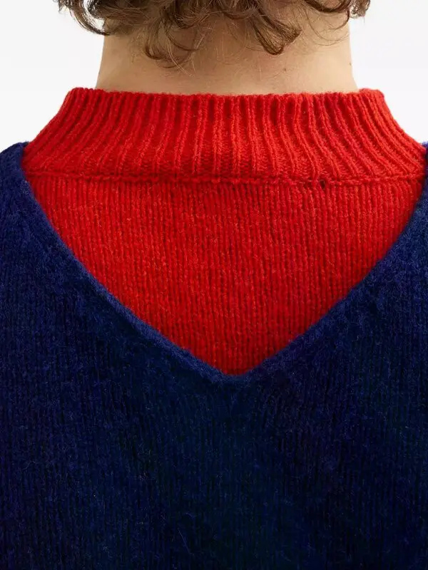 JIL SANDER Two-tone Double-layer Sweater