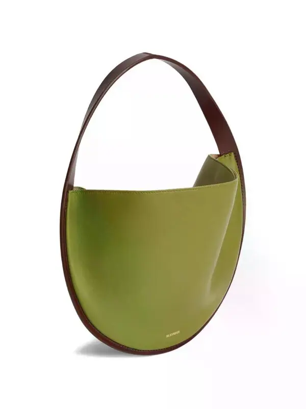 JIL SANDER Pivot Leather Shoulder Bag - Green