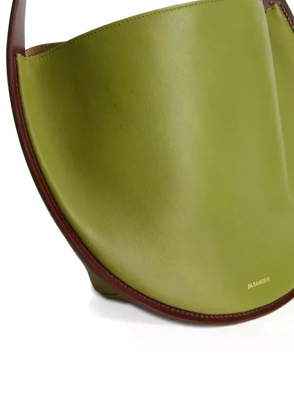 JIL SANDER Pivot Leather Shoulder Bag - Green
