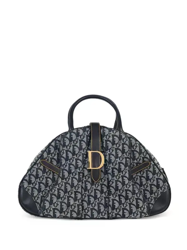 Dior 2002 Trotter Saddle Tote Bag - Blue