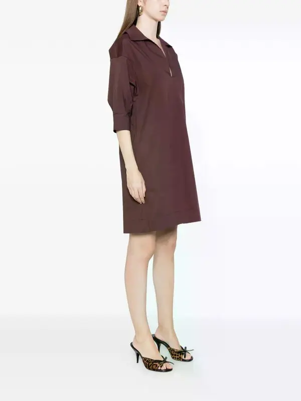 Alpha Studio Polo-collar Mini Dress - Brown