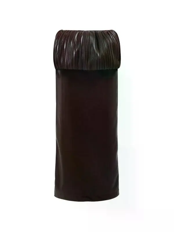 ROWEN ROSE Balloon Maxi Skirt With Pleated Detail - Brown