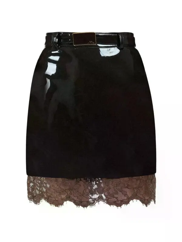 ROWEN ROSE Mini Skirt With Lace Detailing