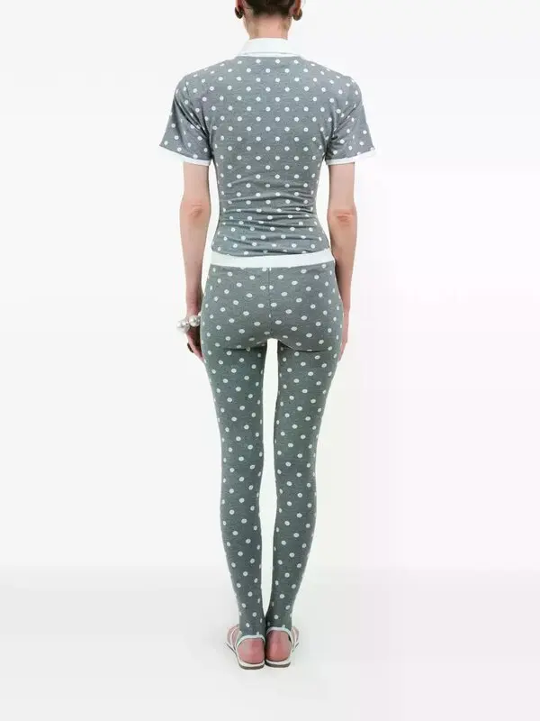 ROWEN ROSE Polka-dot Short-sleeve Polo