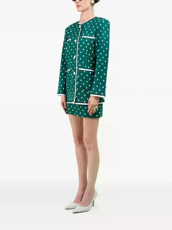 ROWEN ROSE Polka Dot Jacket - Green