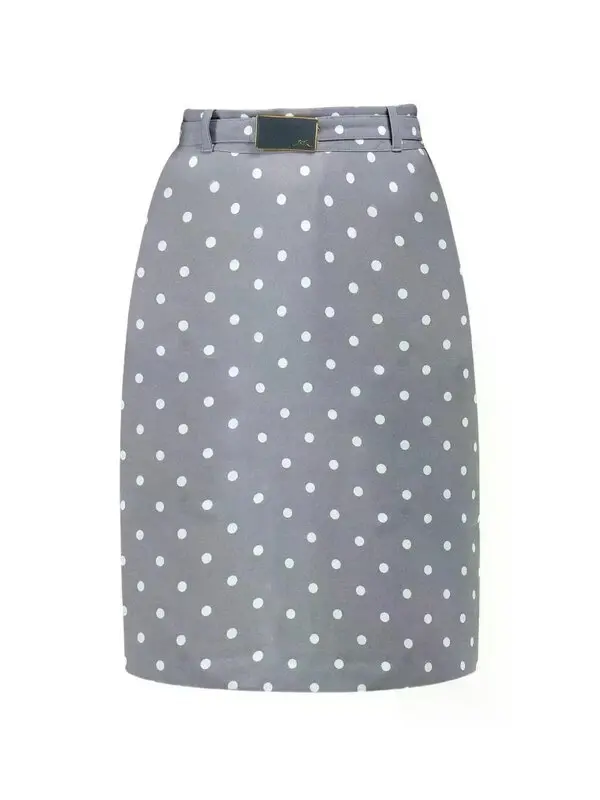 ROWEN ROSE Polka Dot Midi Skirt