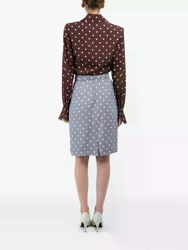 ROWEN ROSE Polka-dot Signature Shirt