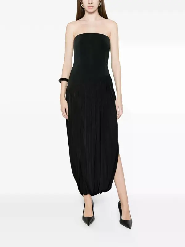FERRAGAMO Strapless Pleated Dress
