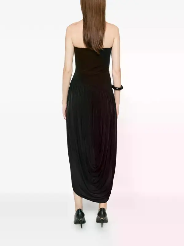 FERRAGAMO Strapless Pleated Dress