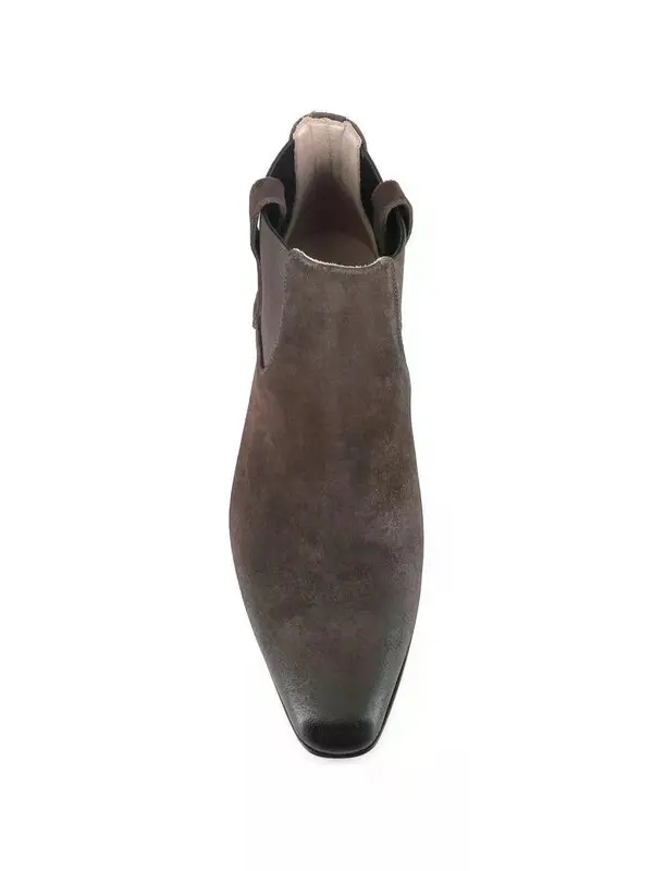 PANTANETTI Point Toe Leather Chelsea Boots