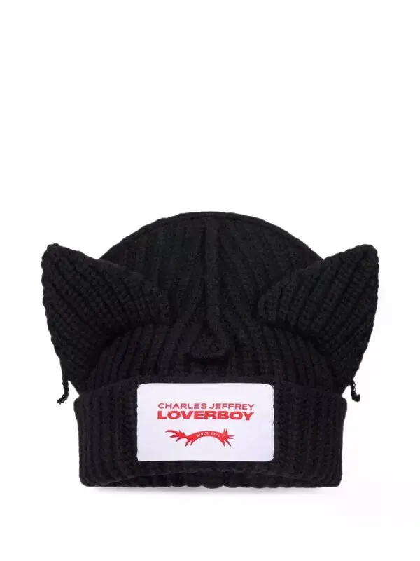 CHARLES JEFFREY Chunky Ears Beanie - Black