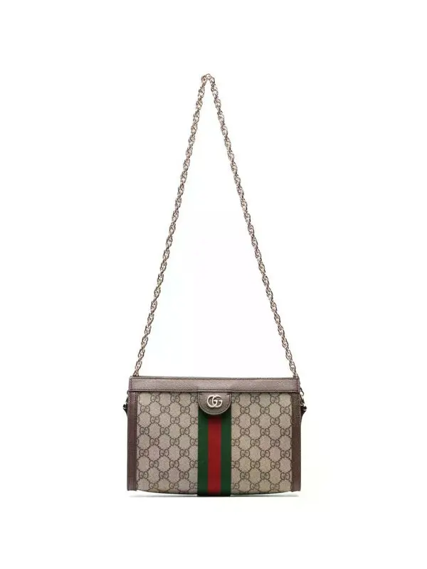 Gucci Ophidia Gg Monogram Shoulder Bag - Neutrals