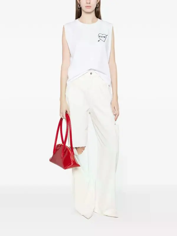 ICON DENIM LOS ANGELES Poppy Distressed Wide Leg Jeans