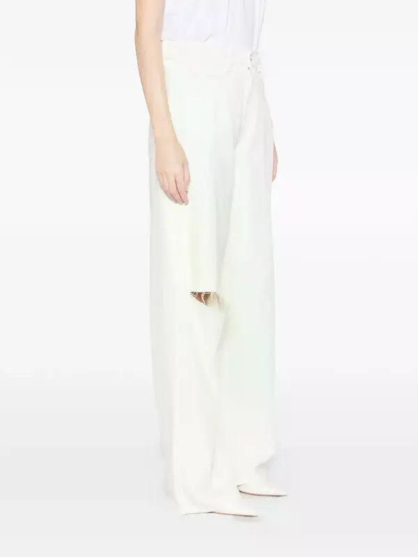 ICON DENIM LOS ANGELES Poppy Distressed Wide Leg Jeans
