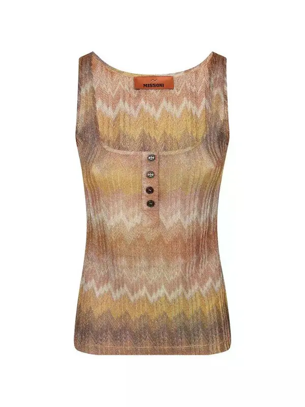 Missoni Button Patterned Tank Top