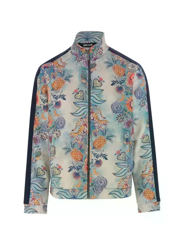 Just Cavalli Floral Zip-up Cardigan