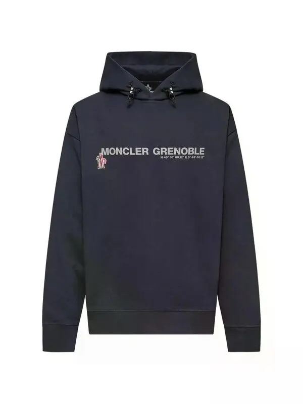 Moncler Logo-print Hoodie - Blue