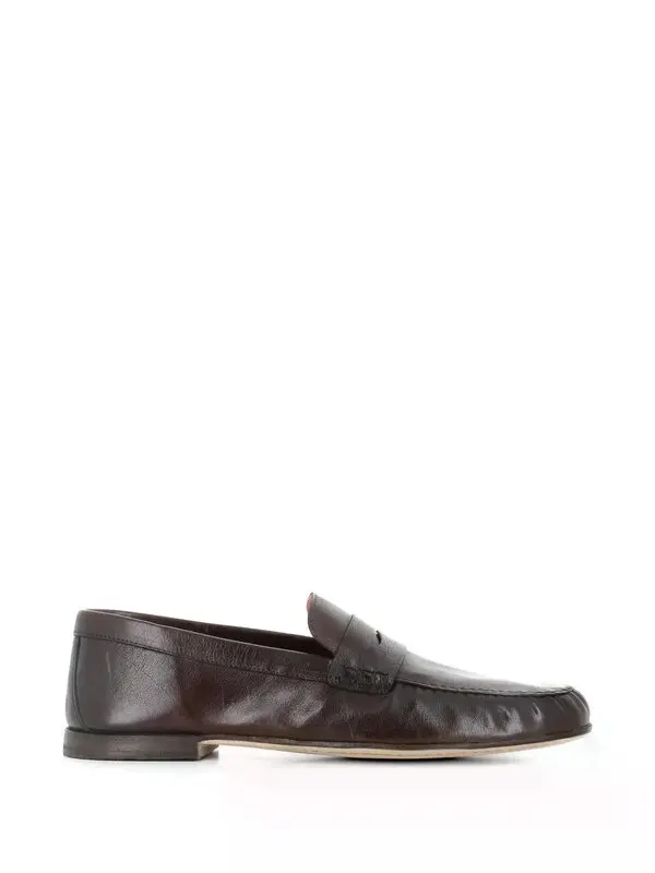 ALBERTO FASCIANI Penny Leather Loafers