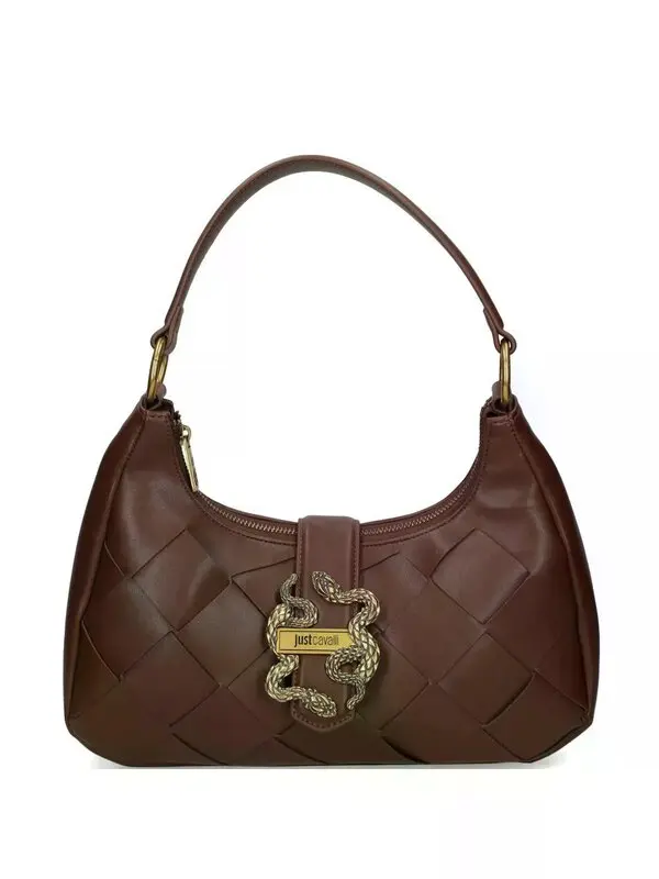 Just Cavalli Woven Snake-detail Bag - Brown
