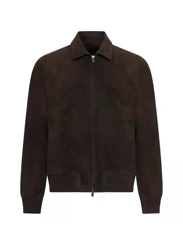 SALVATORE SANTORO Zipped Suede Jacket