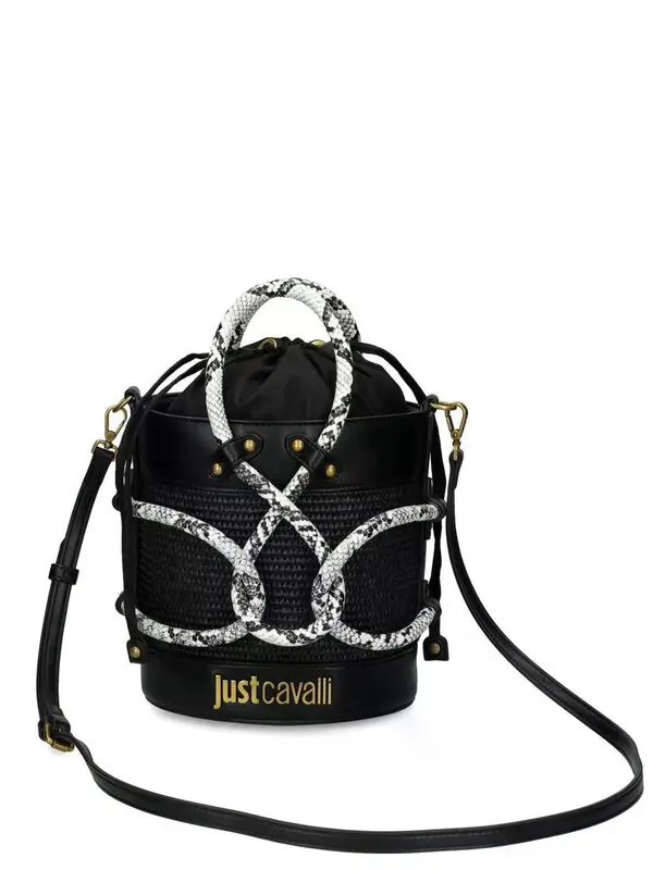 Just Cavalli Snake-patterned Bucket Bag