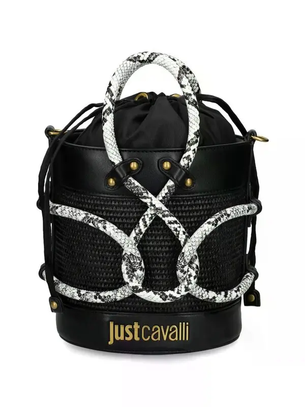 Just Cavalli Snake-patterned Bucket Bag