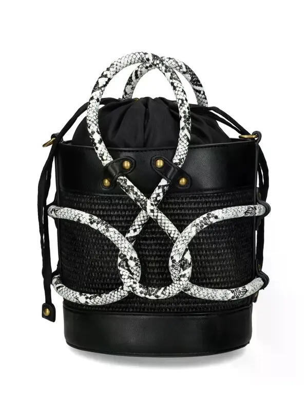 Just Cavalli Snake-patterned Bucket Bag