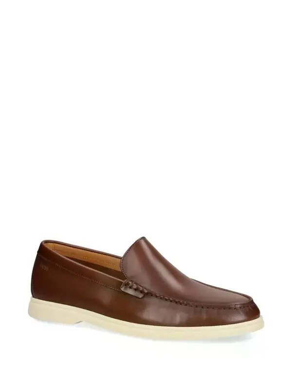 BOSS Stitched Leather Loafers