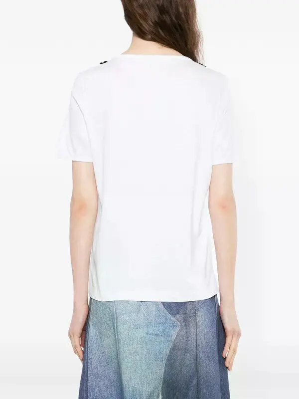 Marni Floral-embellished T-shirt - White