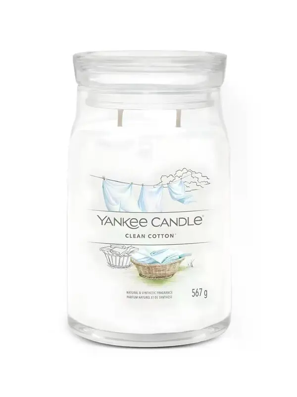 YANKEE CANDLE Clean Cotton Candle - White