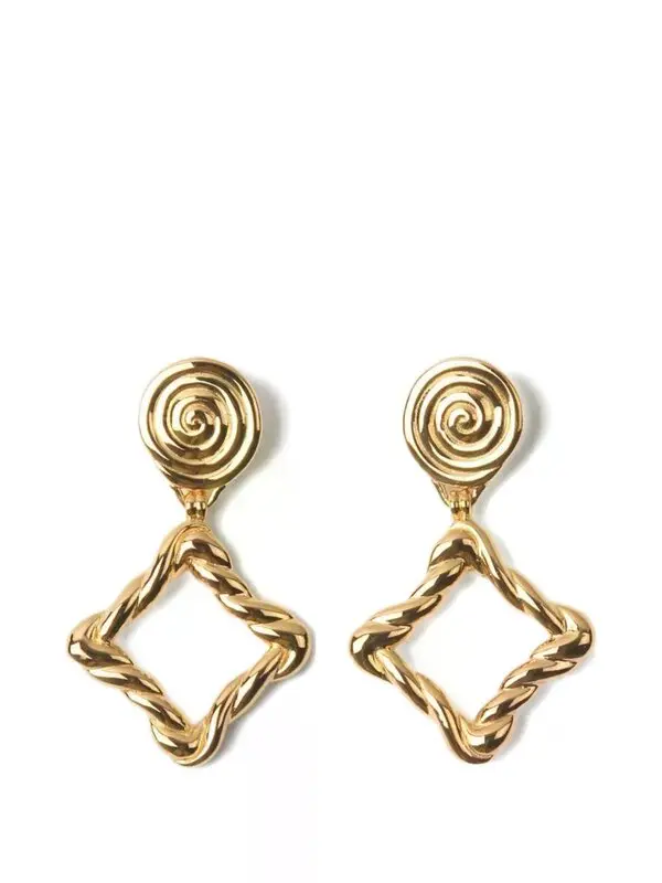 REJINA PYO Rectangle Twirl Earrings - Gold