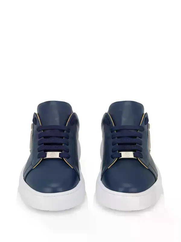 Philipp Plein Leather Sneakers - Blue