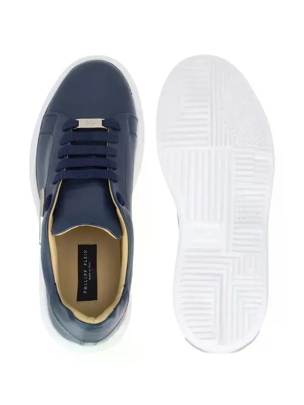 Philipp Plein Leather Sneakers - Blue