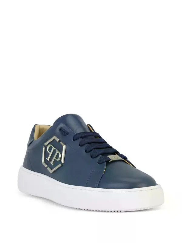 Philipp Plein Leather Sneakers - Blue